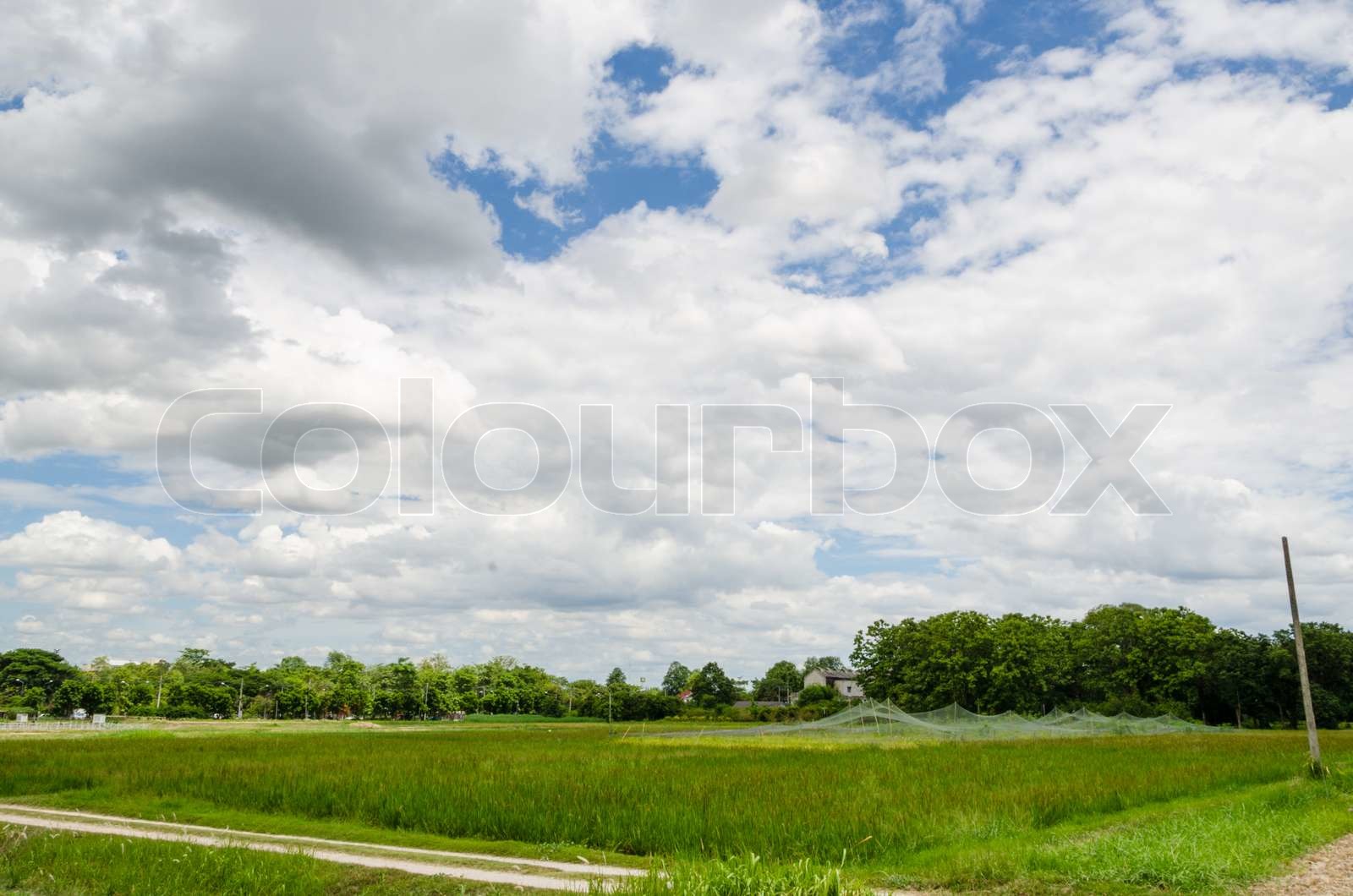 sky cloud and farm | Stock image | Colourbox