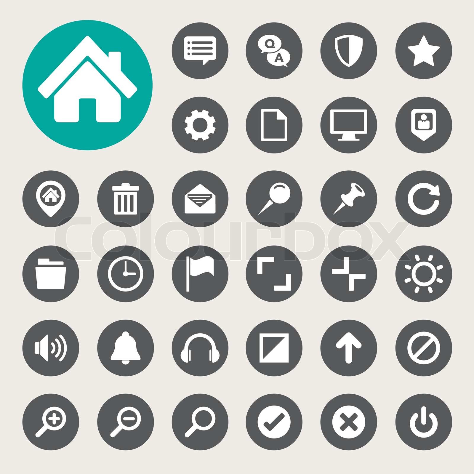 Computer menu icons set | Stock vector | Colourbox