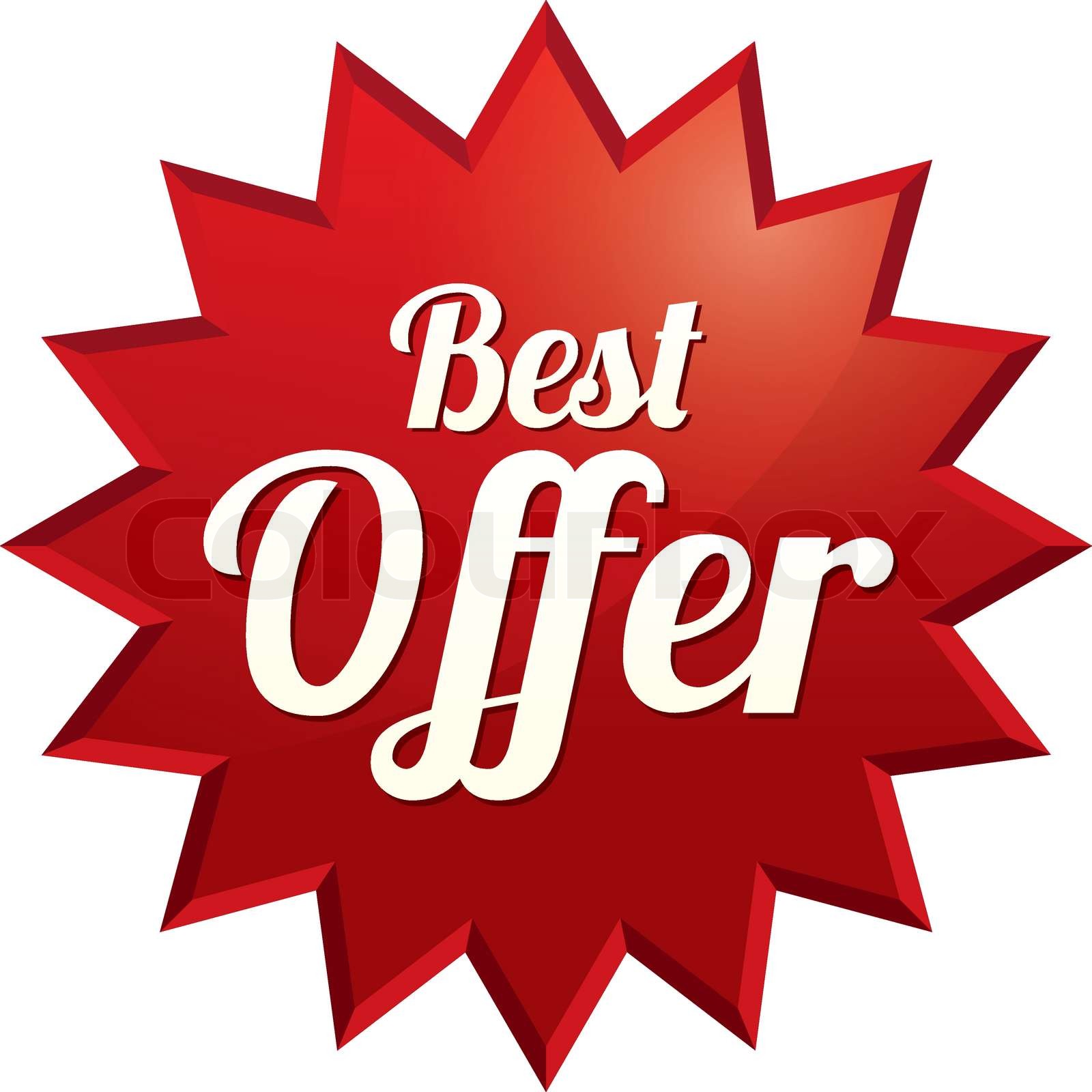Bestes Angebot tag Vektor Red Aufkleber-Symbol | Stock-Vektor | Colourbox