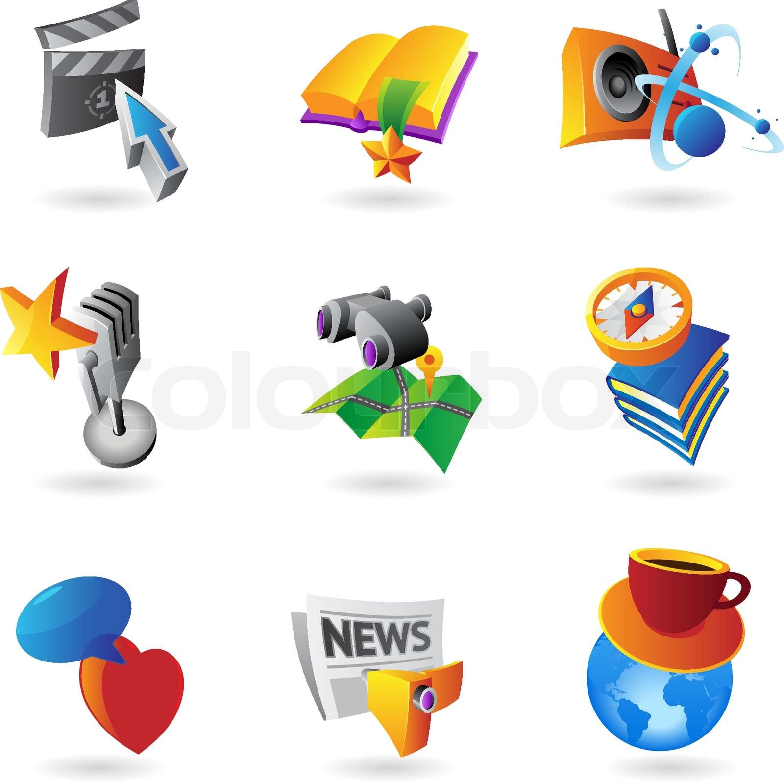 Icons für die Freizeit | Stock-Vektor | Colourbox