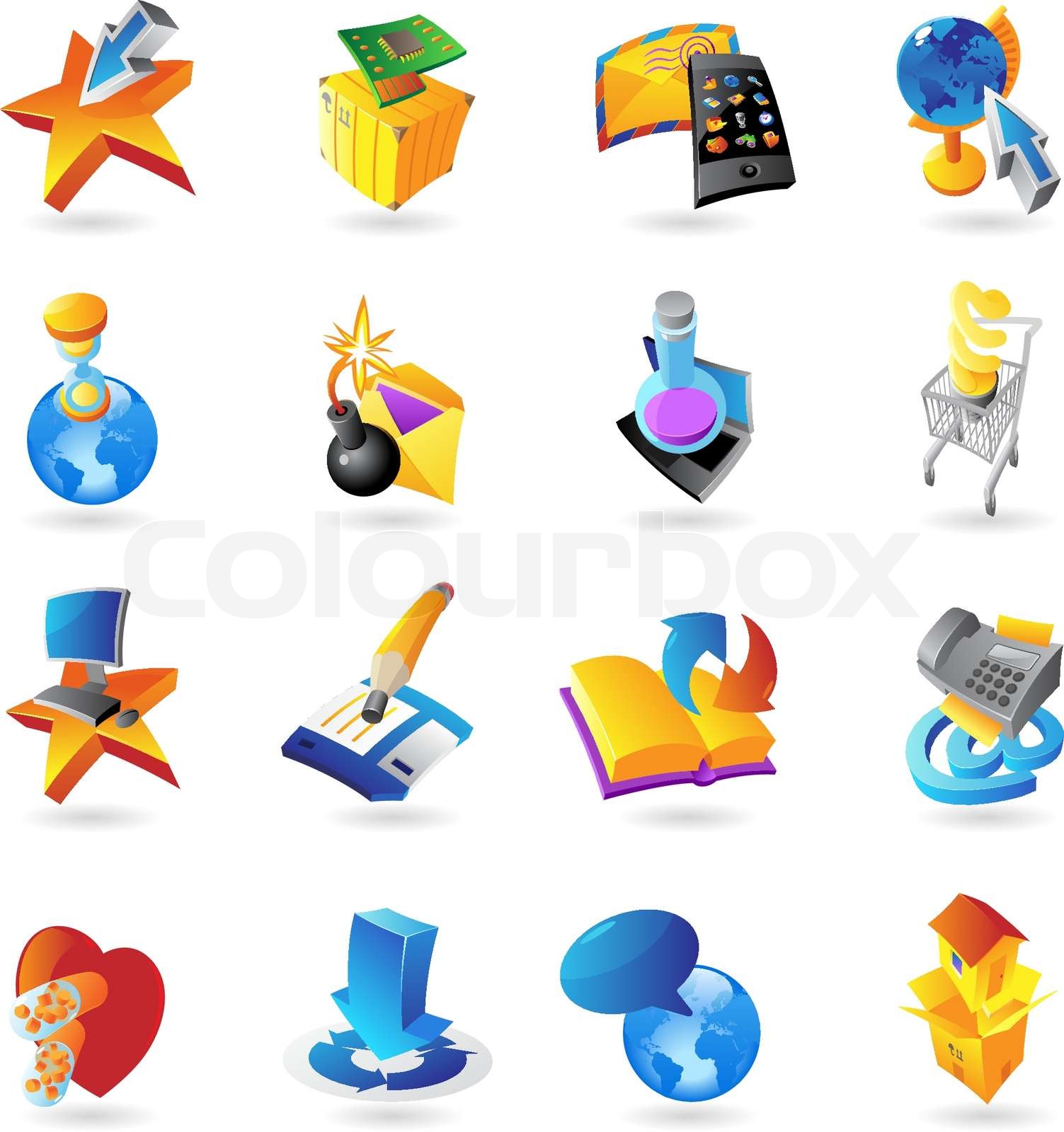 Icons für Technologie | Stock-Vektor | Colourbox