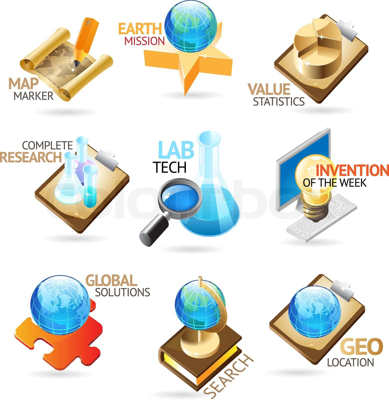 Science headers | Stock vector | Colourbox