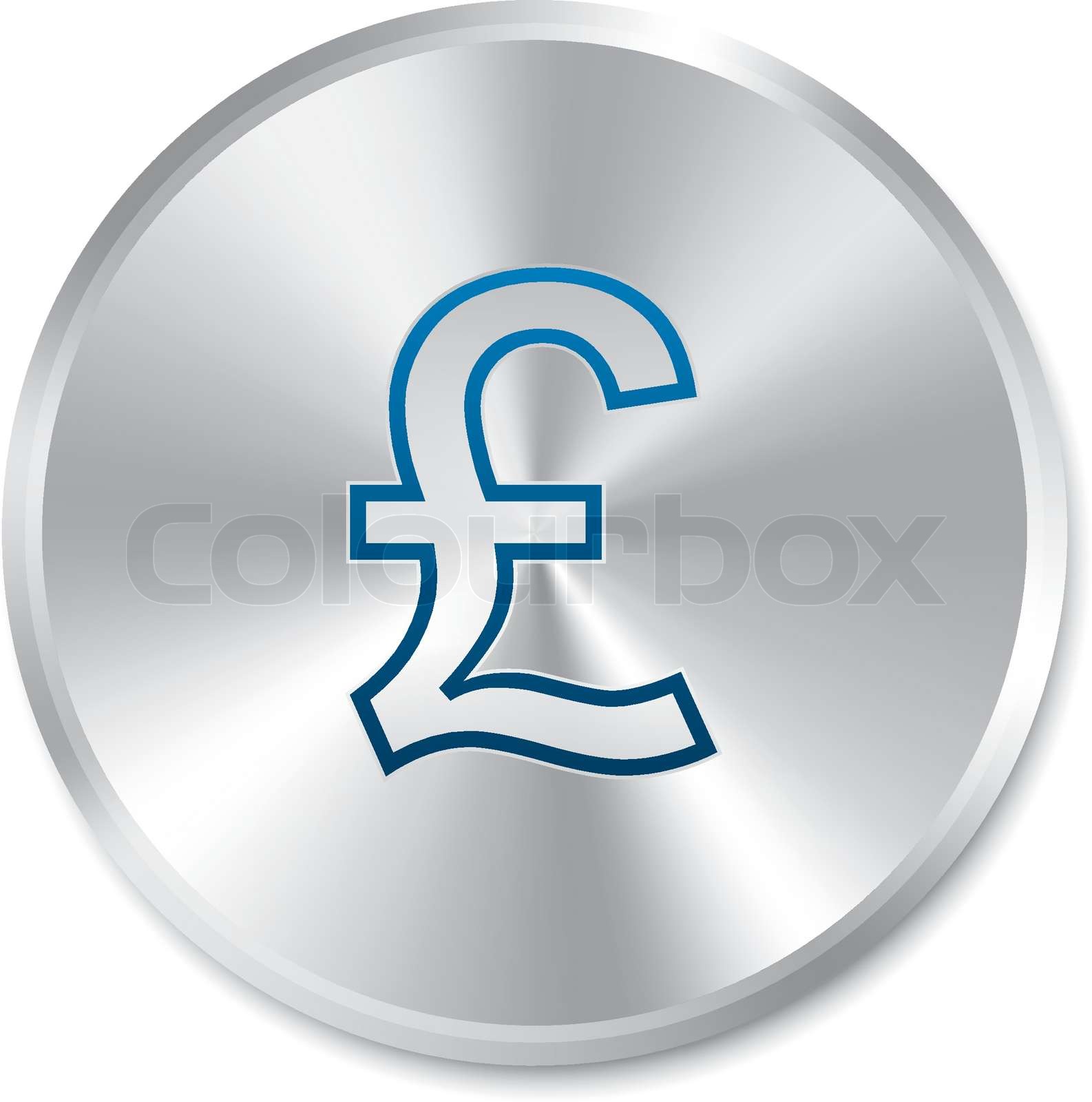 Pound sølv tegn isoleret valuta ikon | Stock vektor | Colourbox