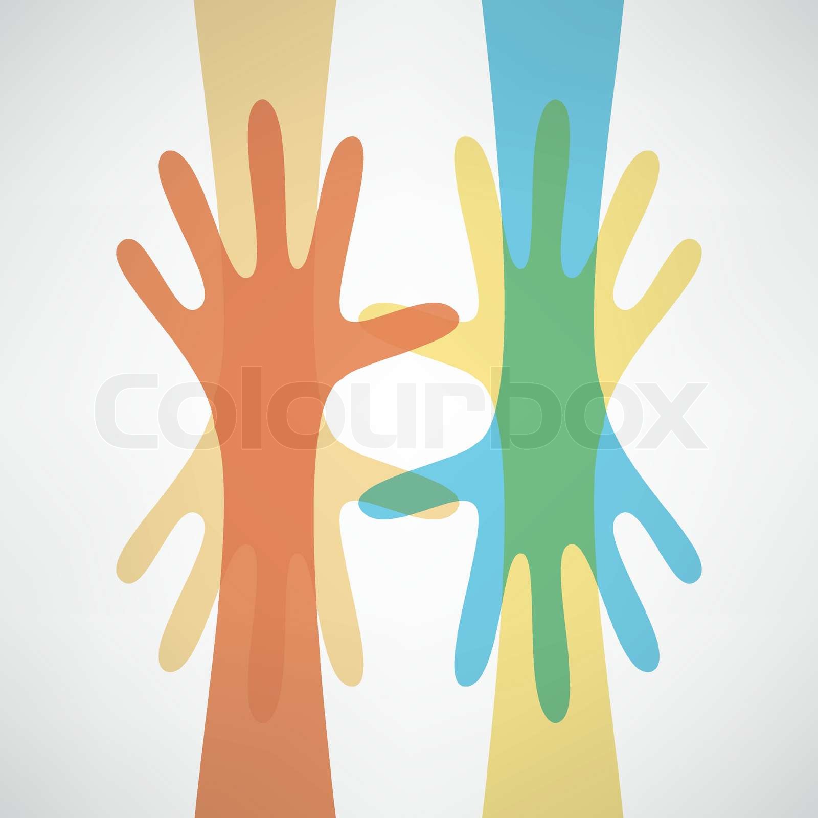 hands connecting | Stock vector | Colourbox