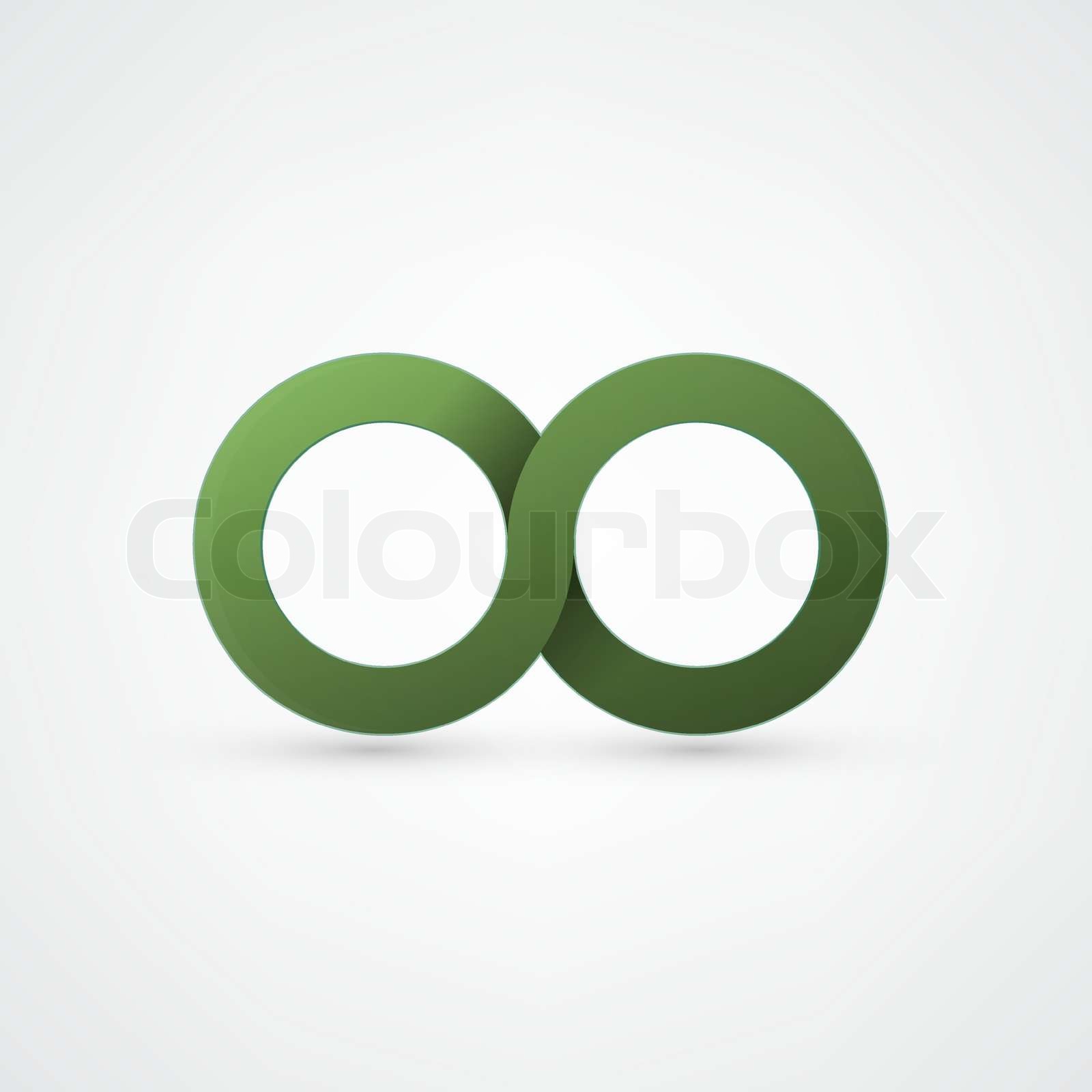 green infinity sign | Stock vector | Colourbox