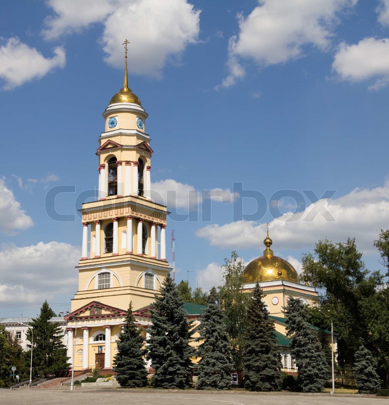 Kathedrale der Geburt auf dem Domplatz in Lipezk, Russland | Stock Bild ...