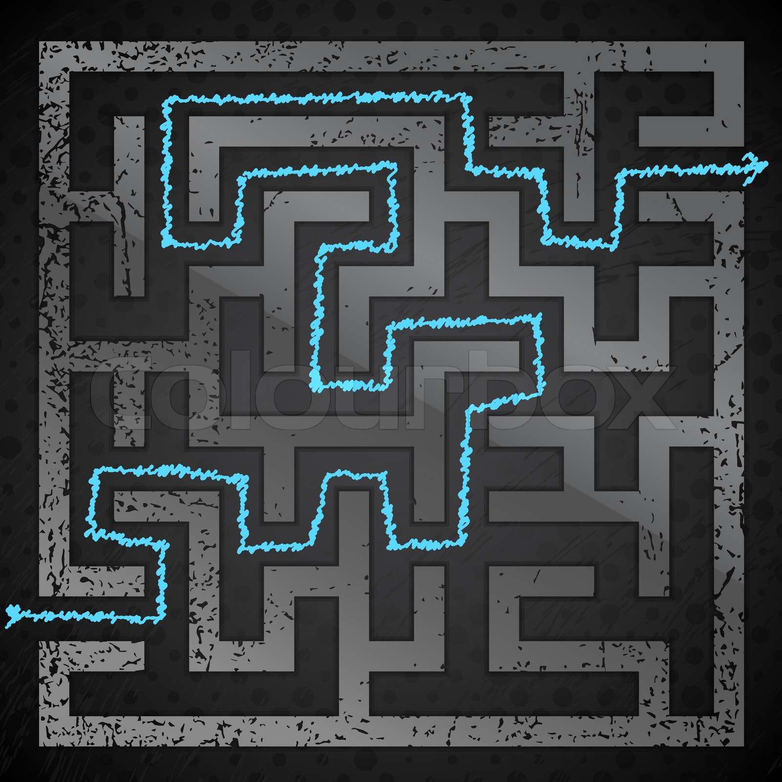 Illustration of maze | Stock vector | Colourbox