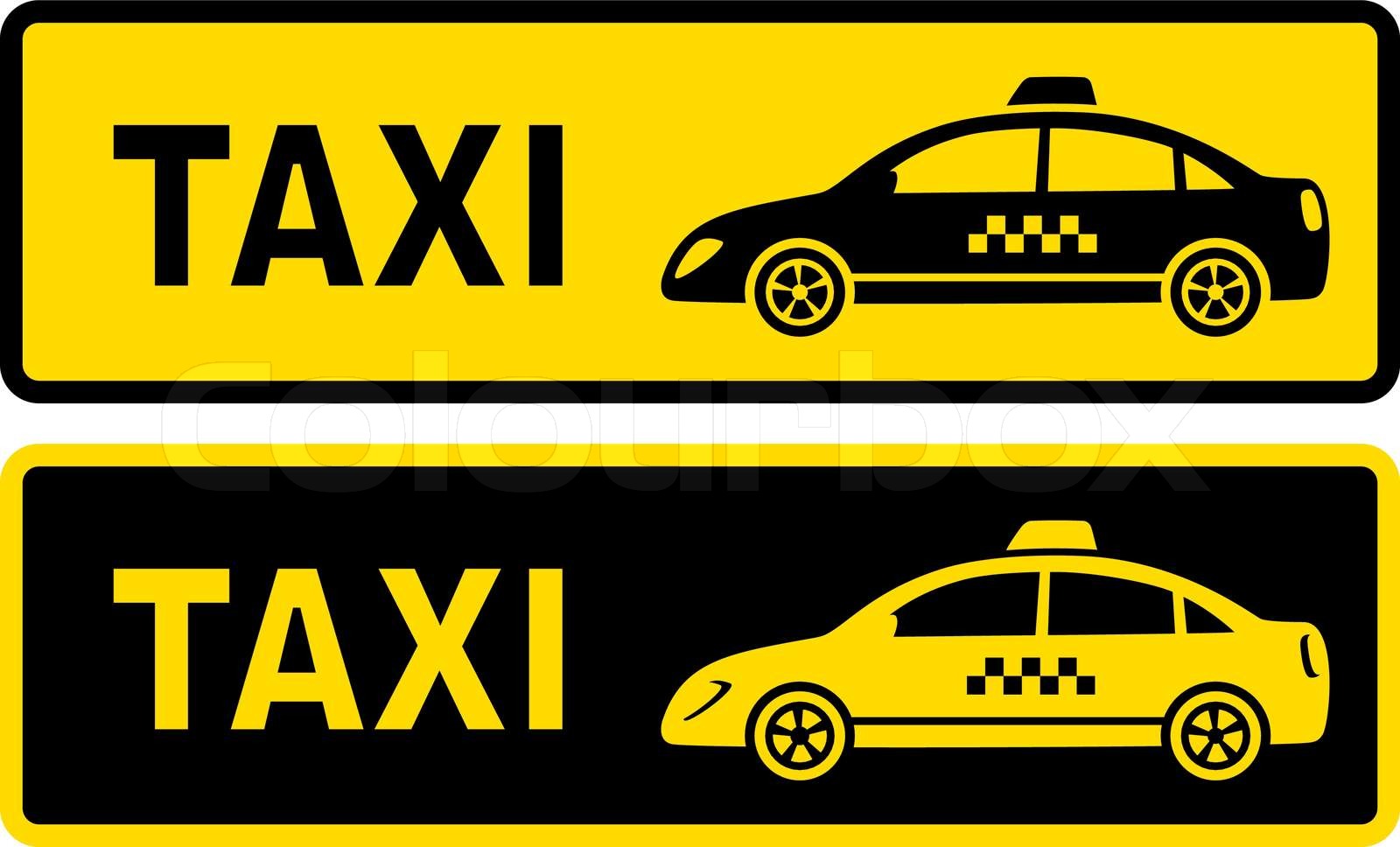 two taxi signs | Stock vector | Colourbox