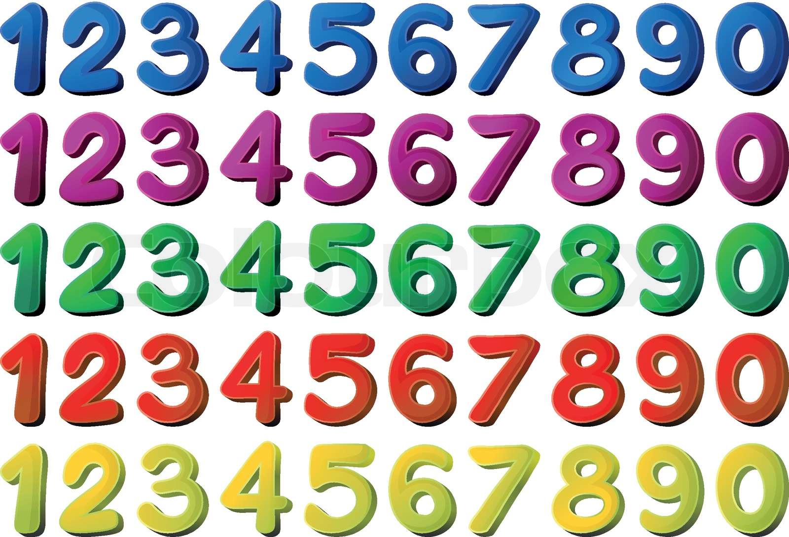 numbers_blue | Stock vektor | Colourbox