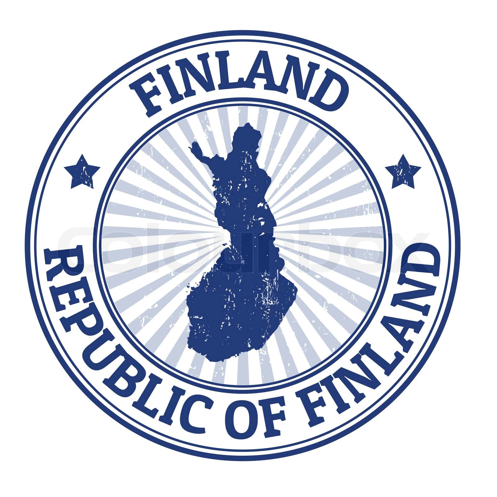 Finland stamp | Stock vector | Colourbox