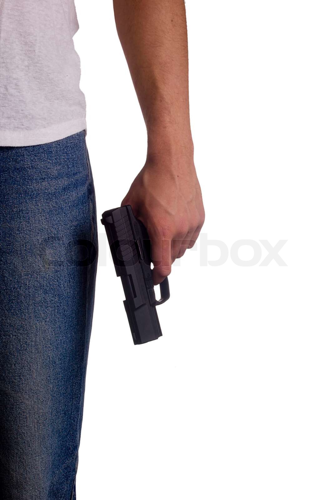 Hand mit Pistole | Stock Bild | Colourbox