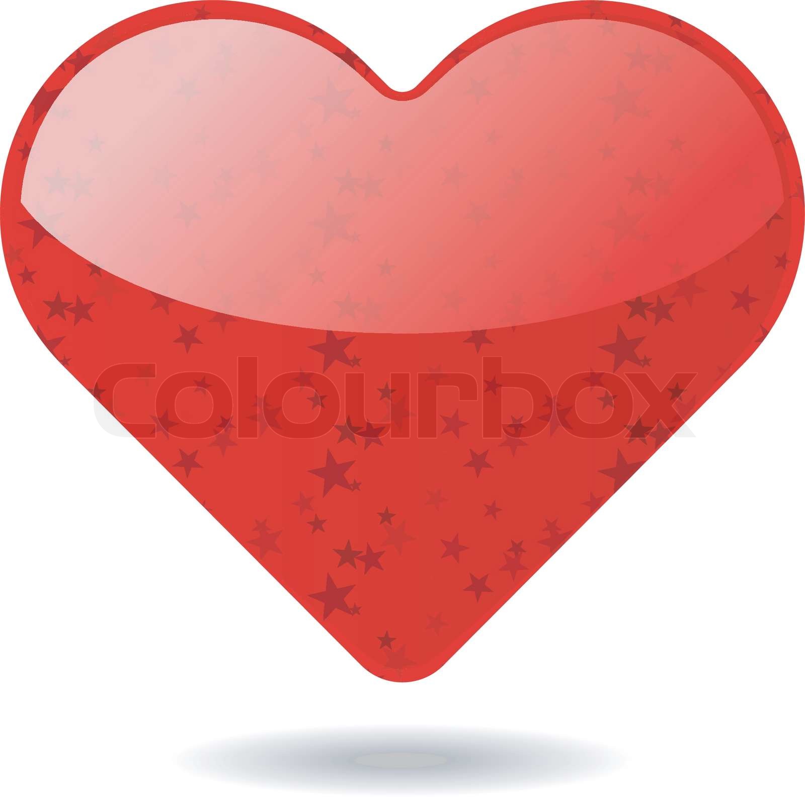 Heart with stars inside2eps | Stock vector | Colourbox