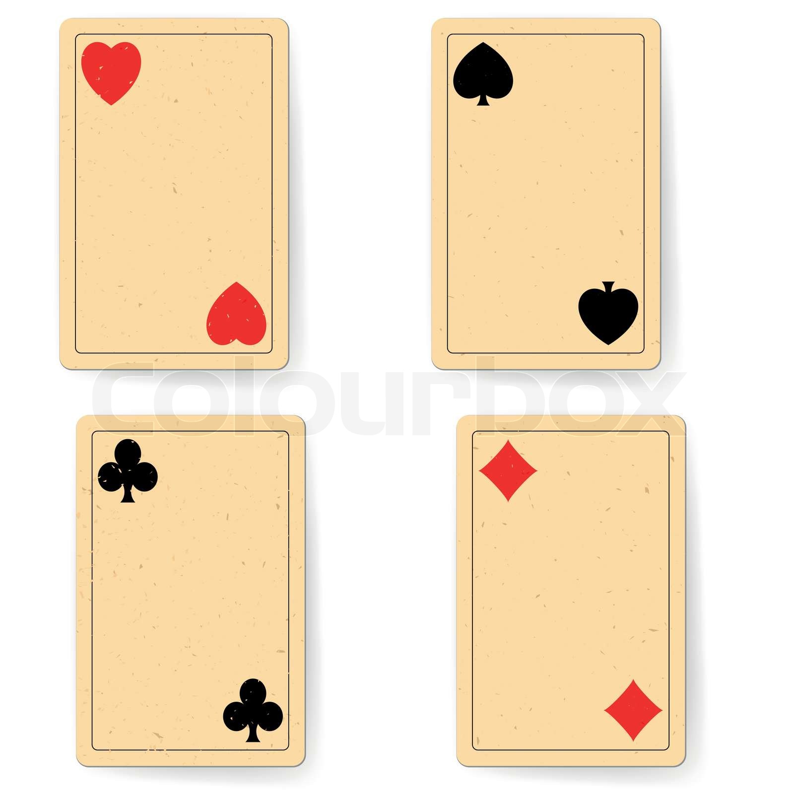 Blank old play cards | Stock vector | Colourbox