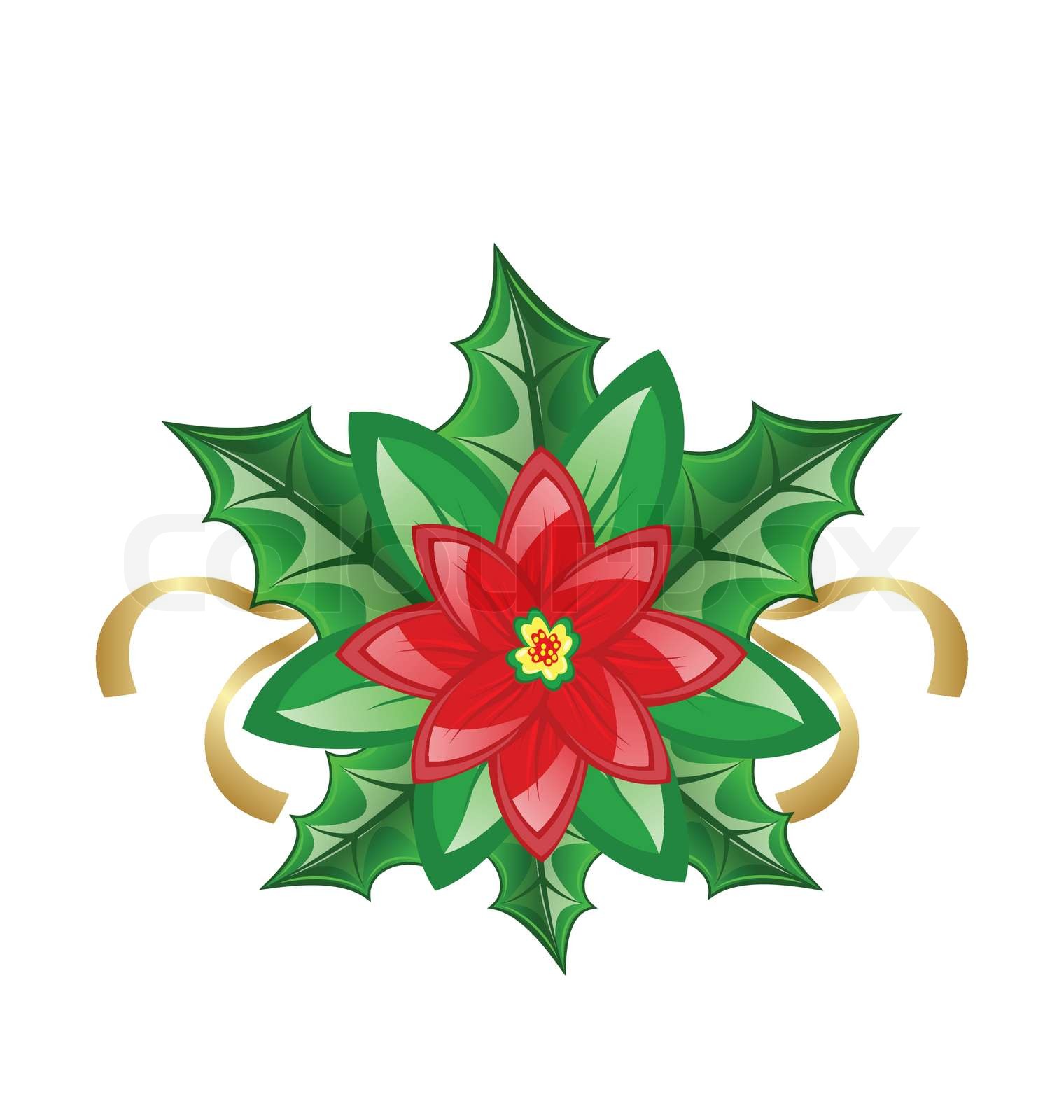 Flower julestjerne til julepynt | Stock vektor | Colourbox