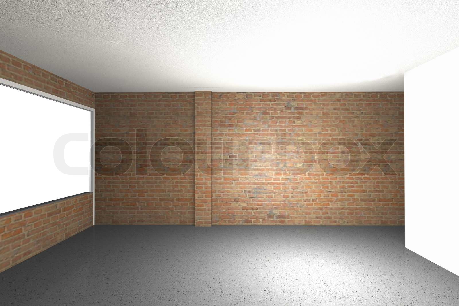empty room with brick wall | Stock image | Colourbox