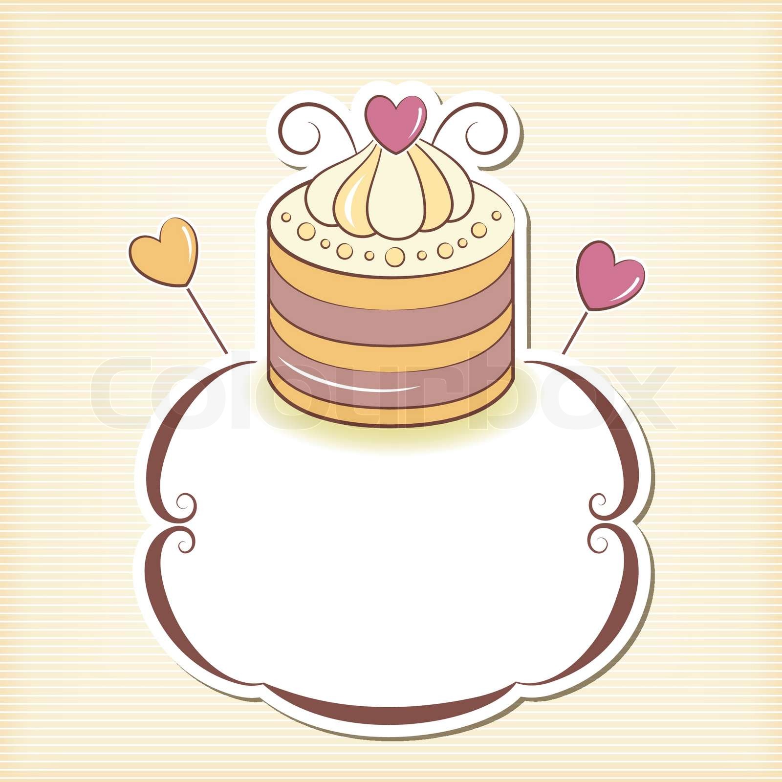 Cute cupcake design frame | Stock vector | Colourbox