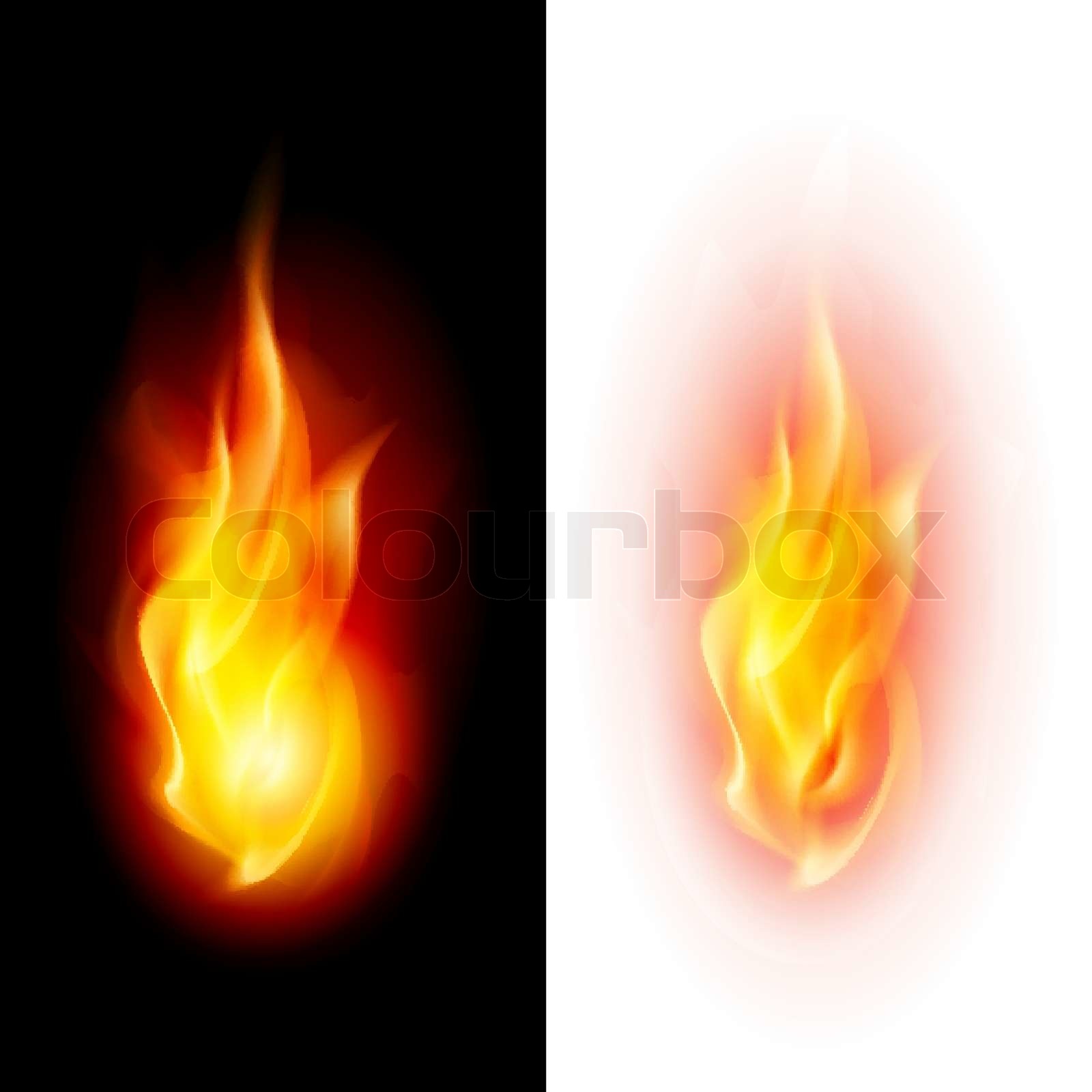 Two fire flames | Stock vector | Colourbox