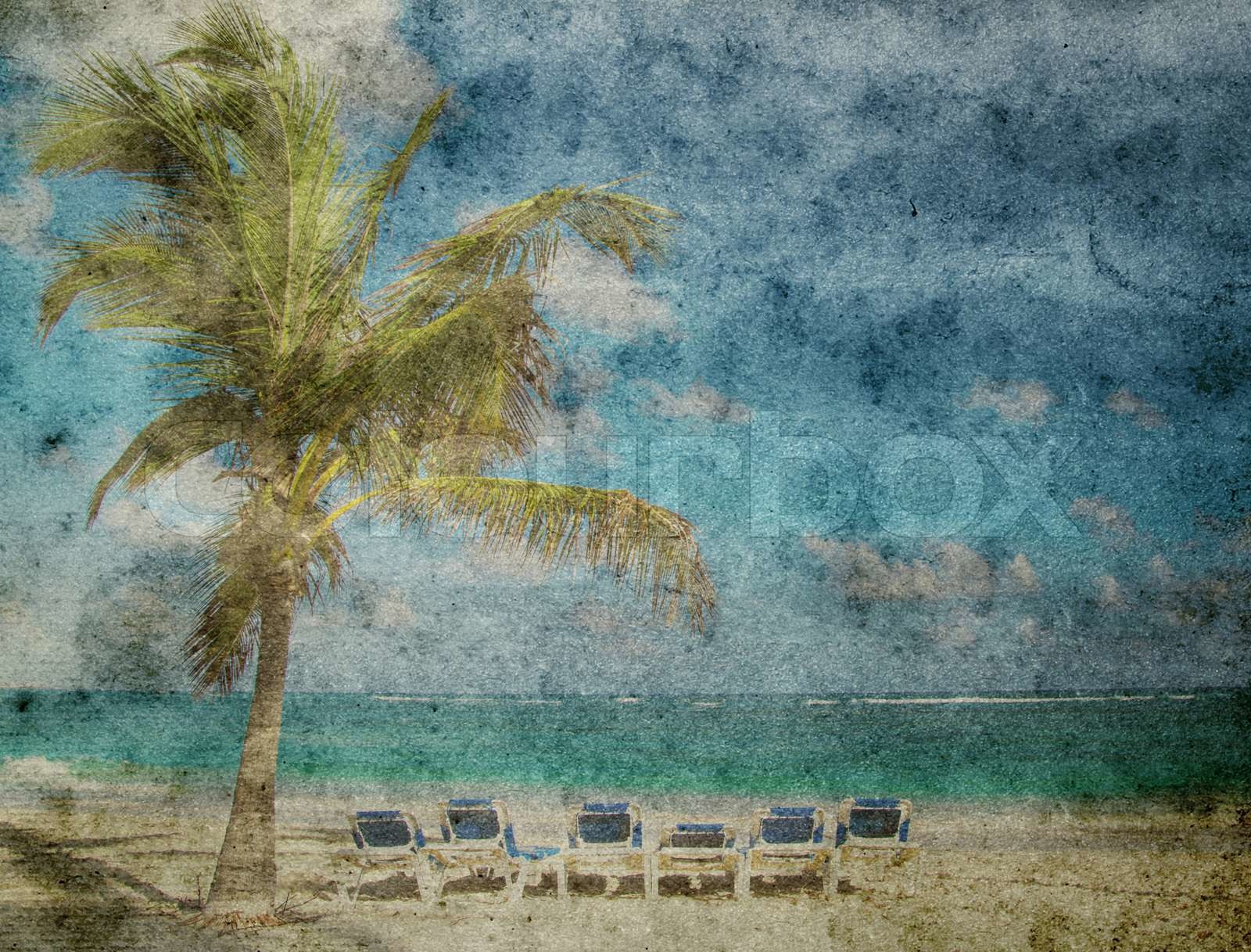 grunge beach | Stock image | Colourbox