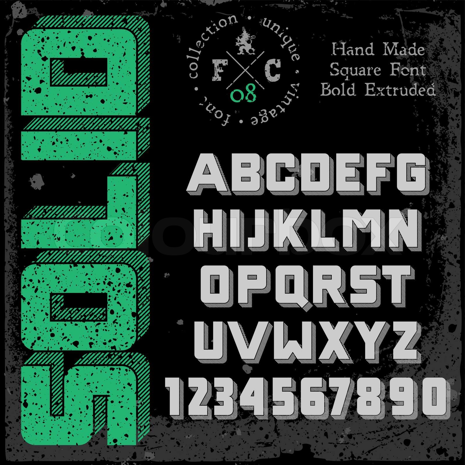 Handmade retro font | Stock vector | Colourbox