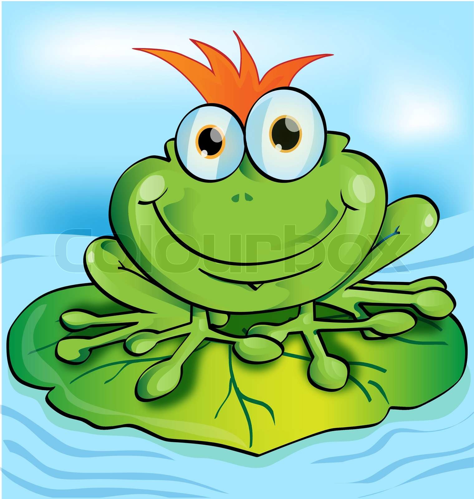 príncipe, rana, ranita | Vector de archivo | Colourbox