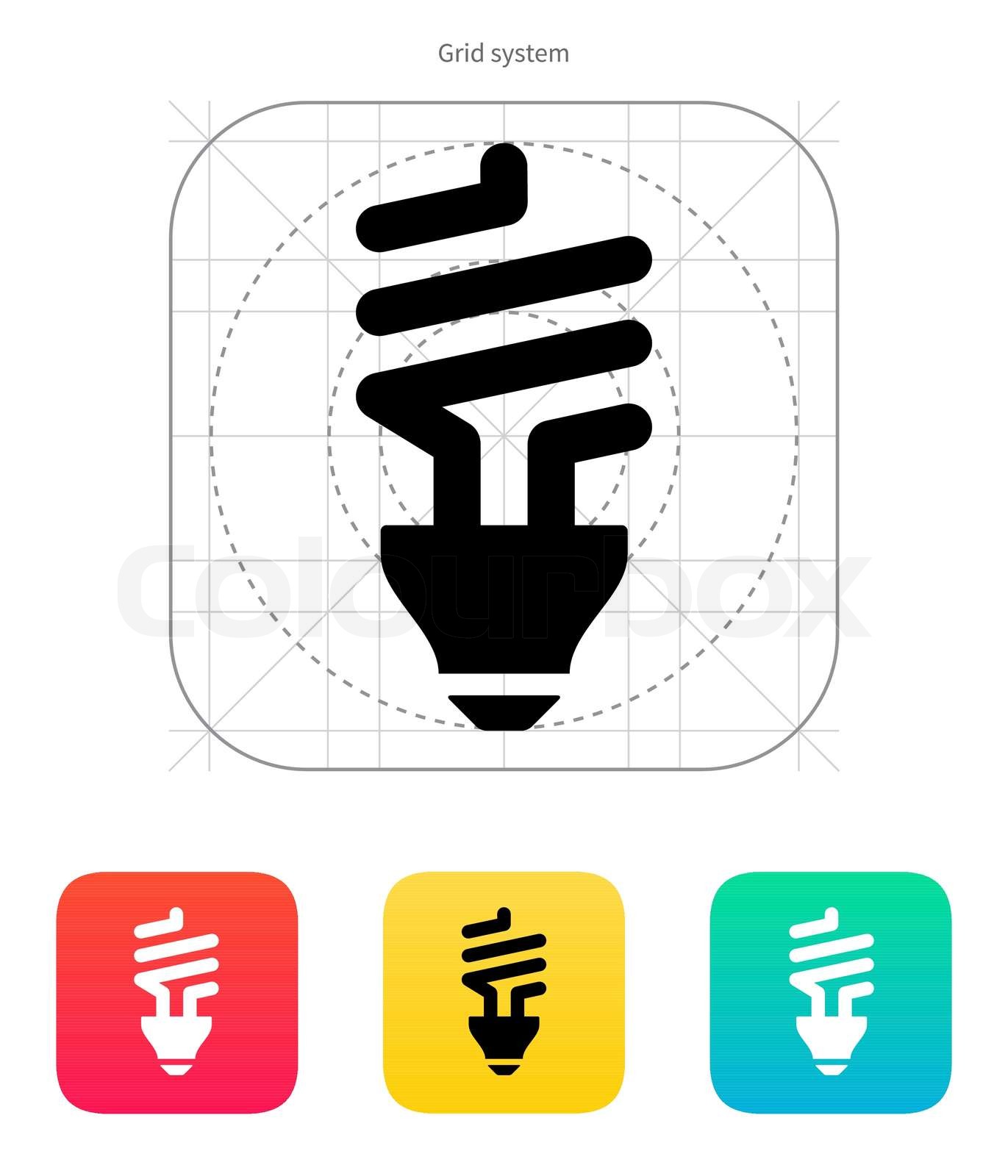 CFL bulb icon Vector illustration | Stock vector | Colourbox