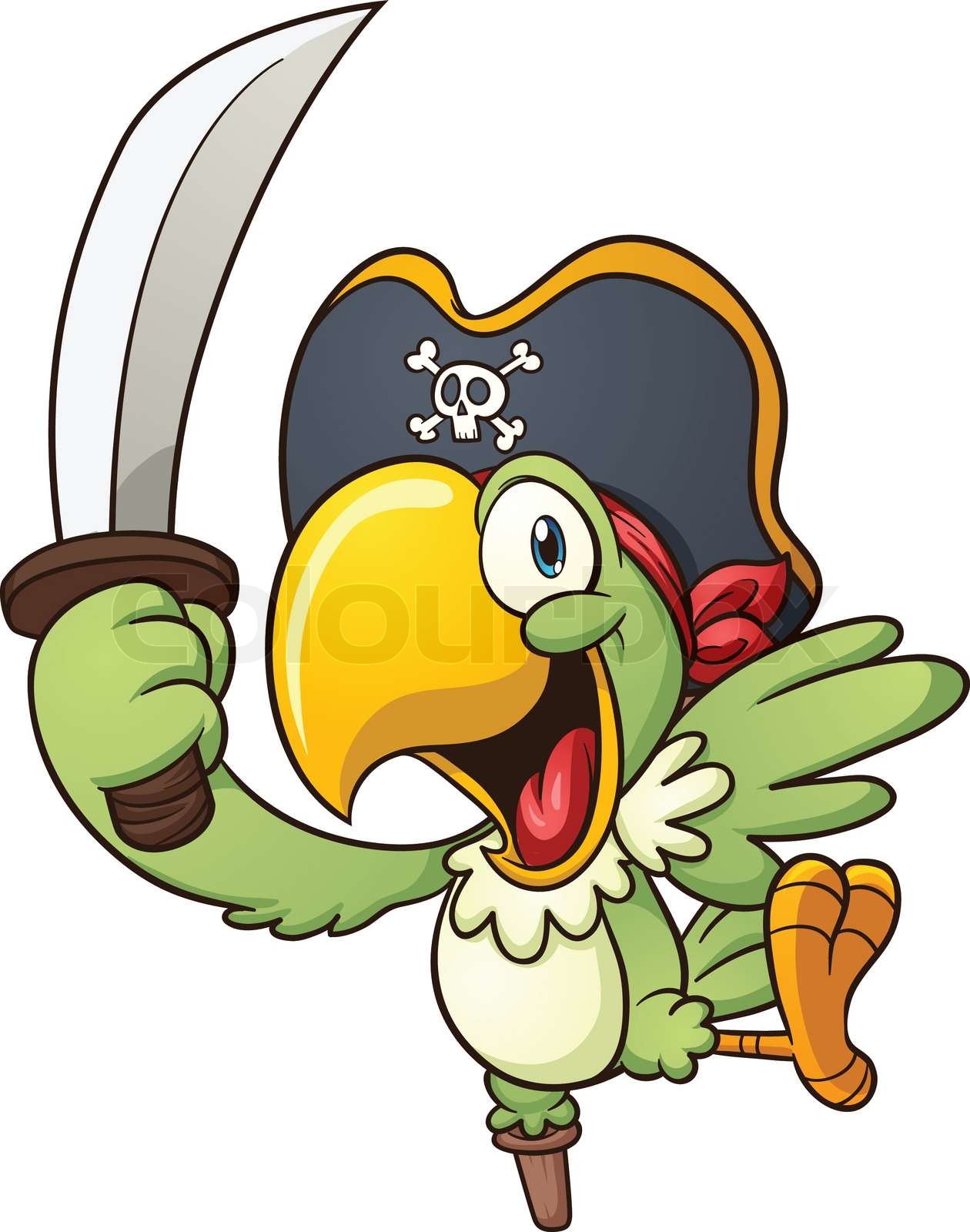 Pirate parrot | Stock vector | Colourbox