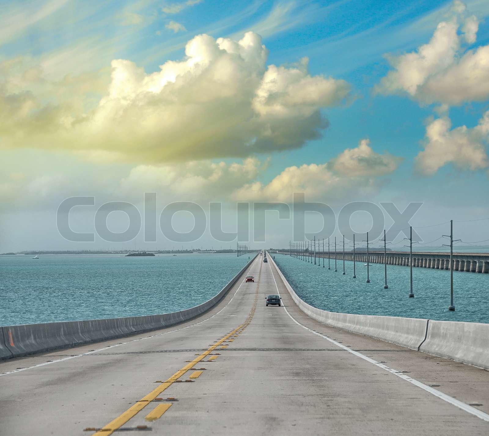 Atlantic intracoastal and highway us1 Florida Keys interstate | Stock ...