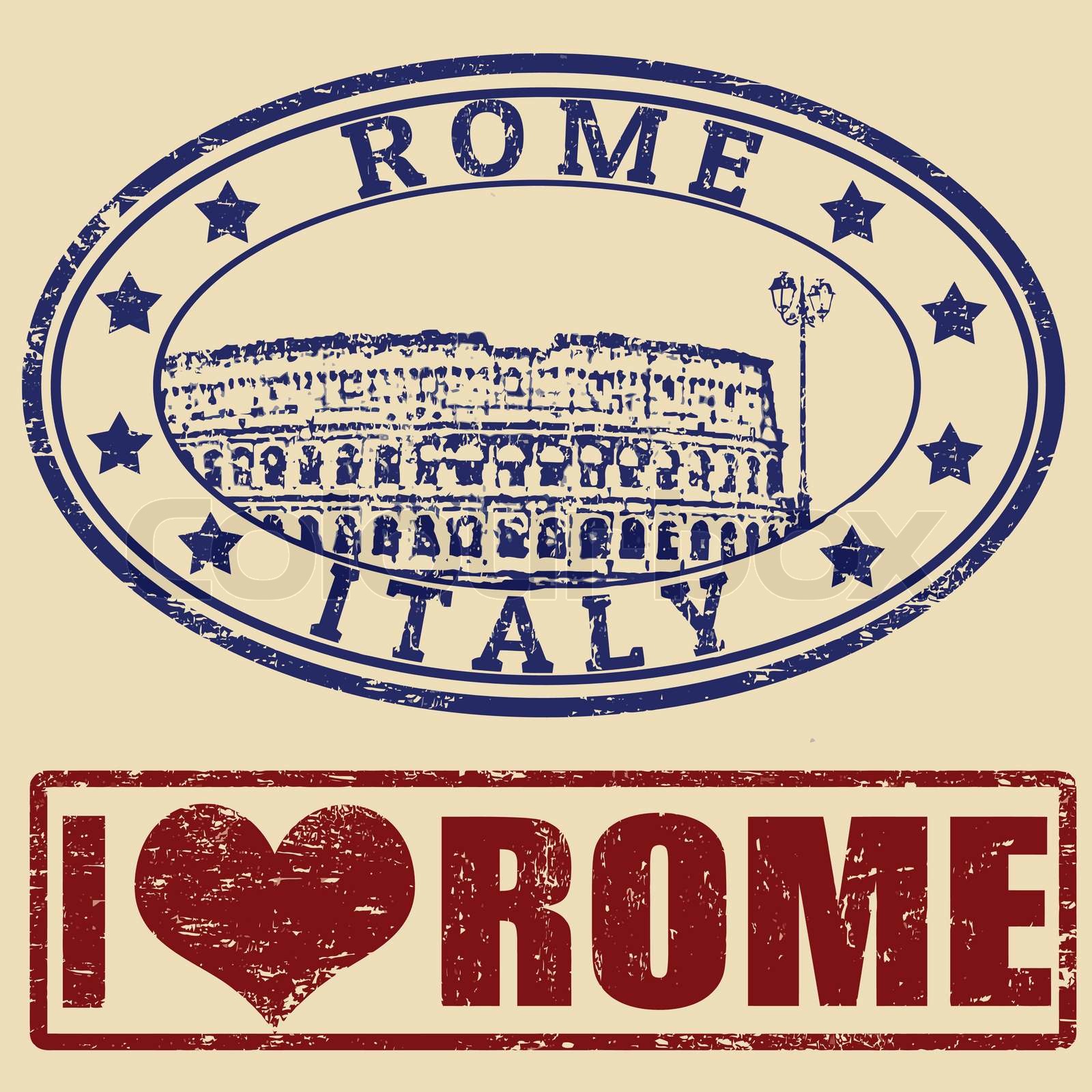 Rom Briefmarken | Stock-Vektor | Colourbox