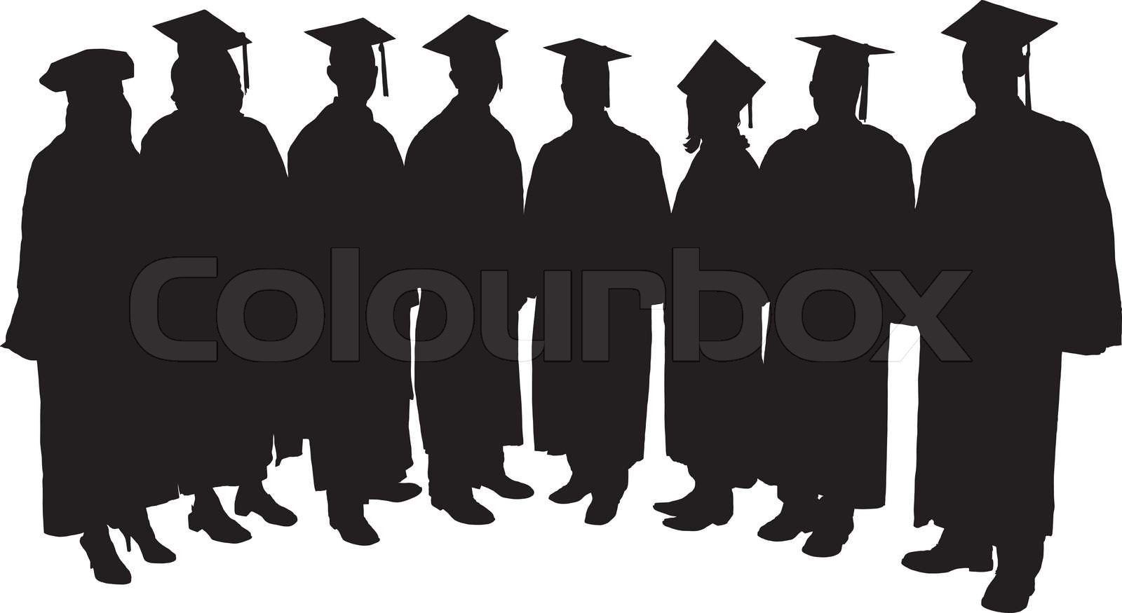 Graduate Walking Silhouette