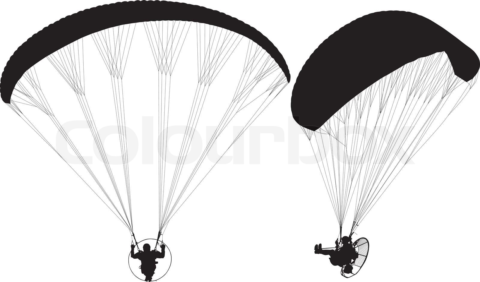 Gleitschirm mit Motorschirm | Stock-Vektor | Colourbox