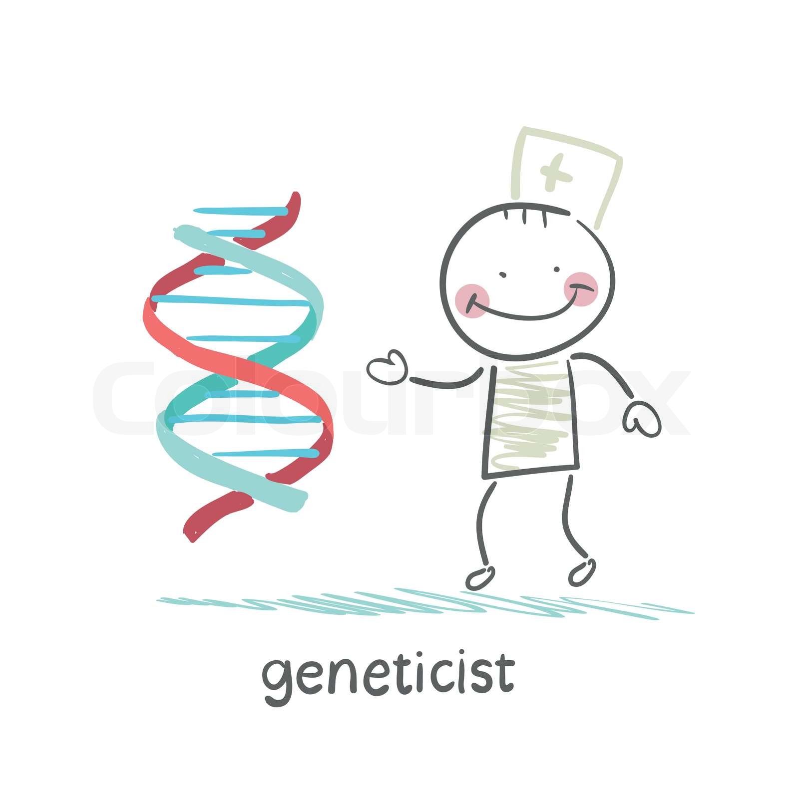 Genetiker sagt über die Gene | Stock-Vektor | Colourbox