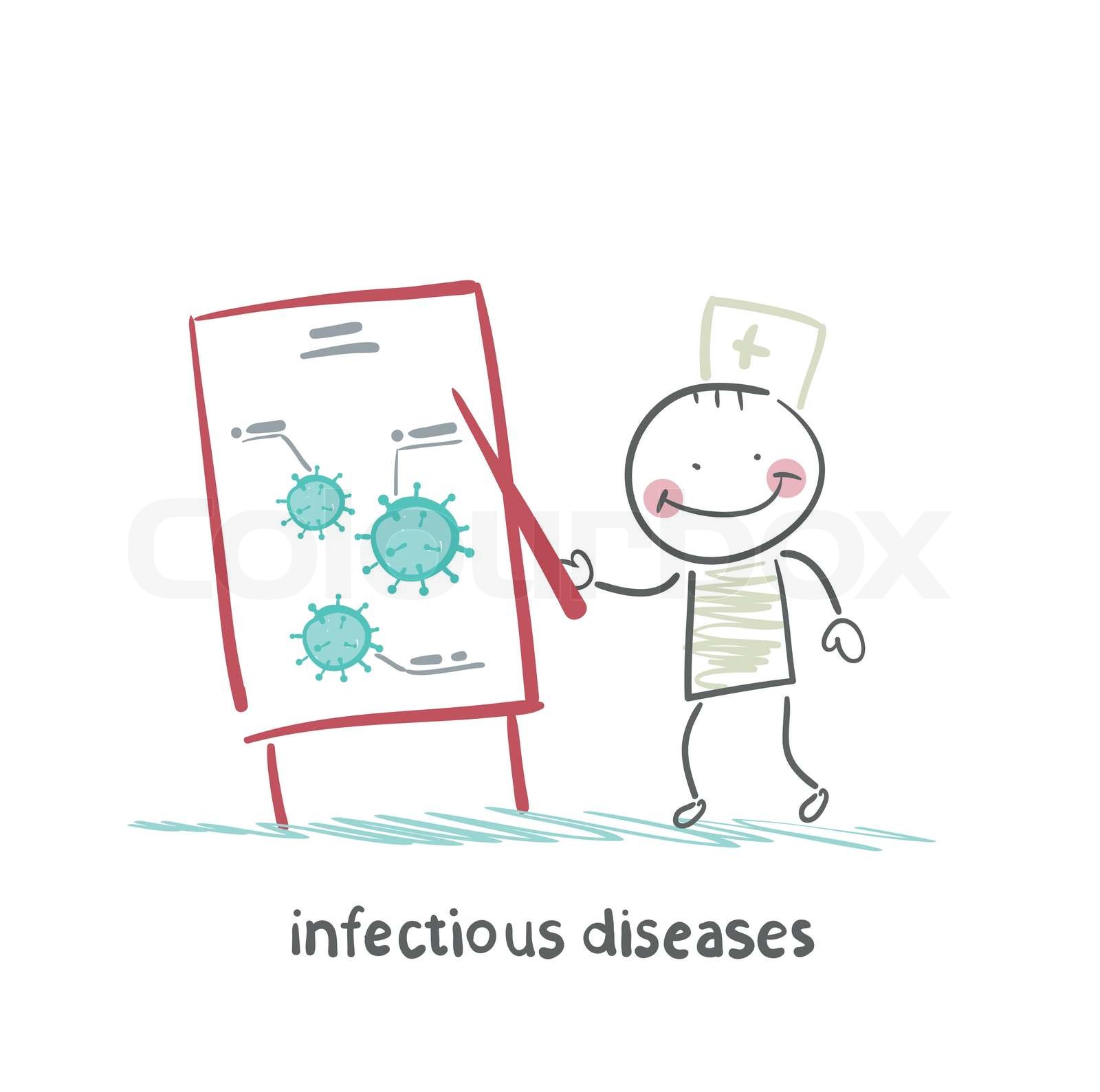 infectious diseases specialist says a presentation on infection | Stock ...