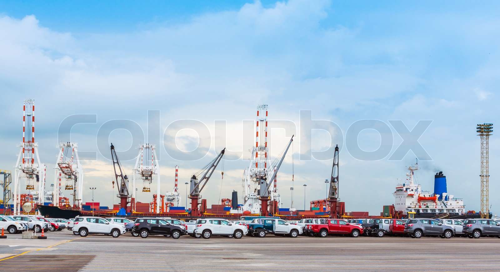 Car at port | Stock image | Colourbox