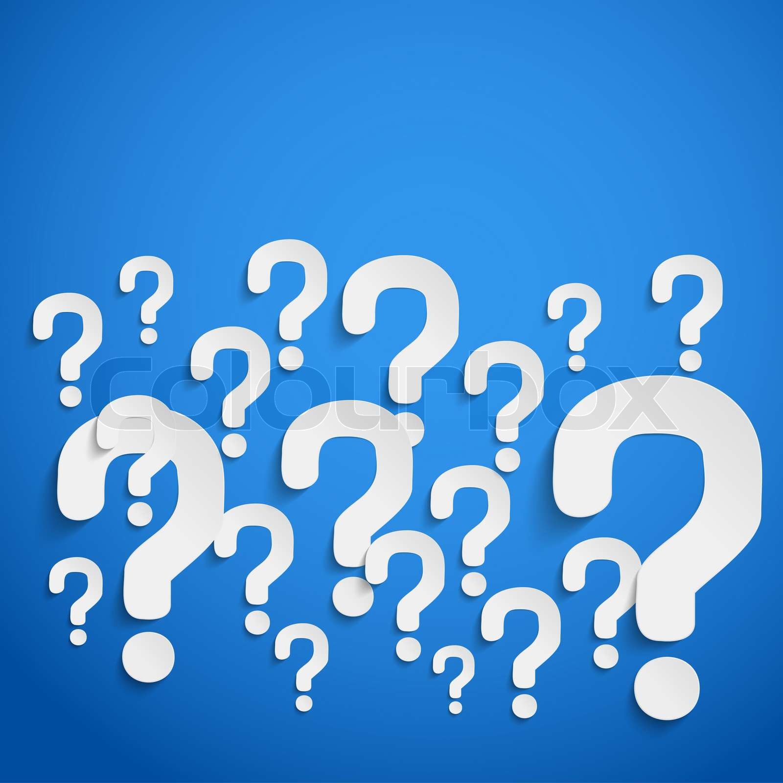Background with many randomly question marks | Stock image | Colourbox