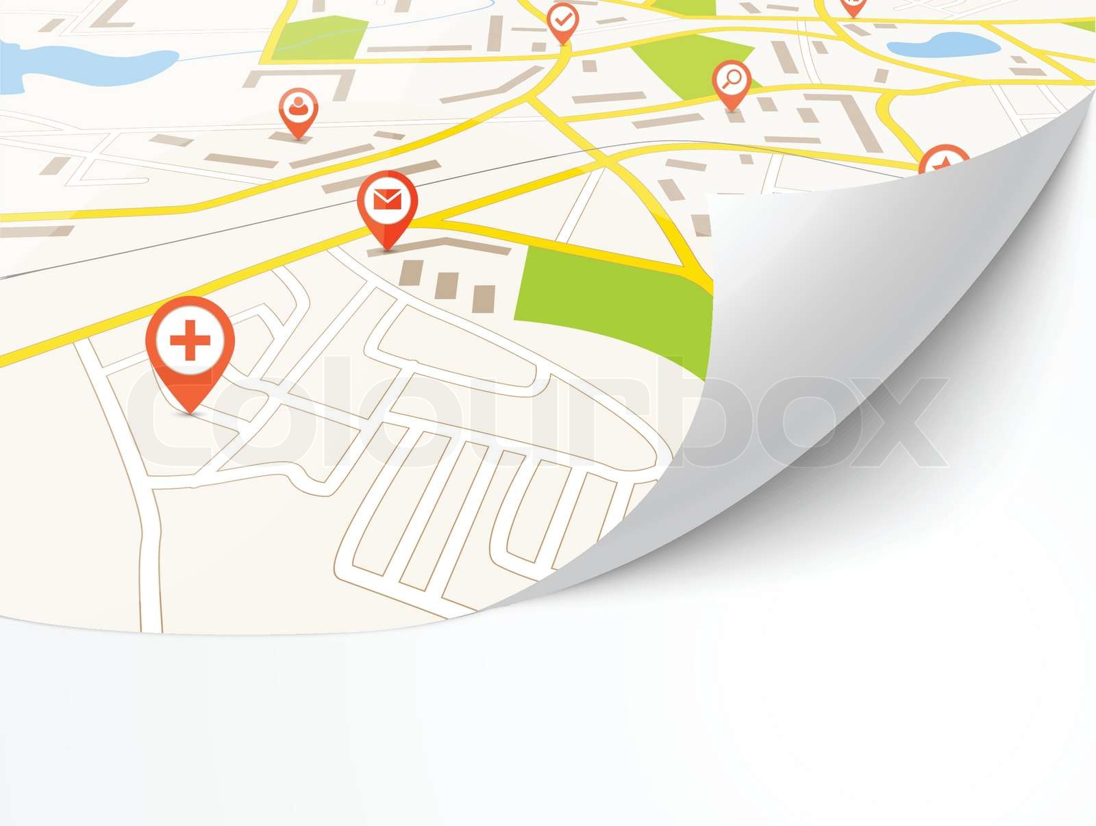 Navigation map | Stock vector | Colourbox