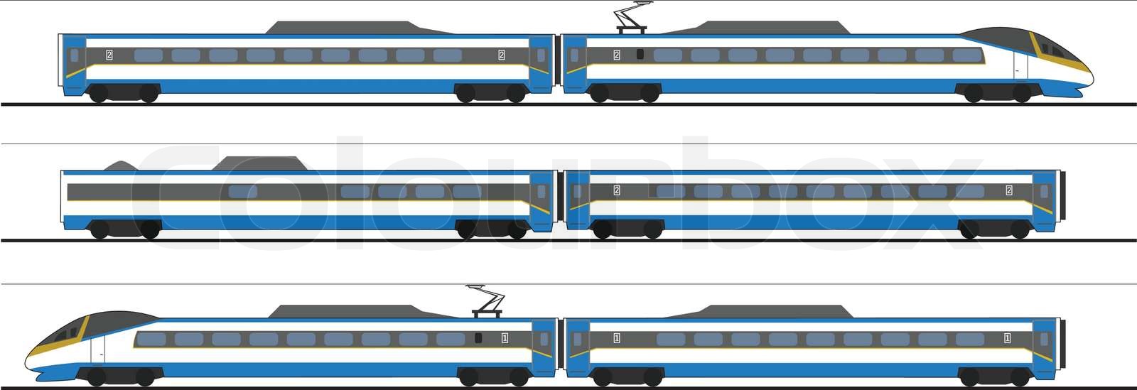 Pendolino high-speed train vector graphic | Stock vector | Colourbox