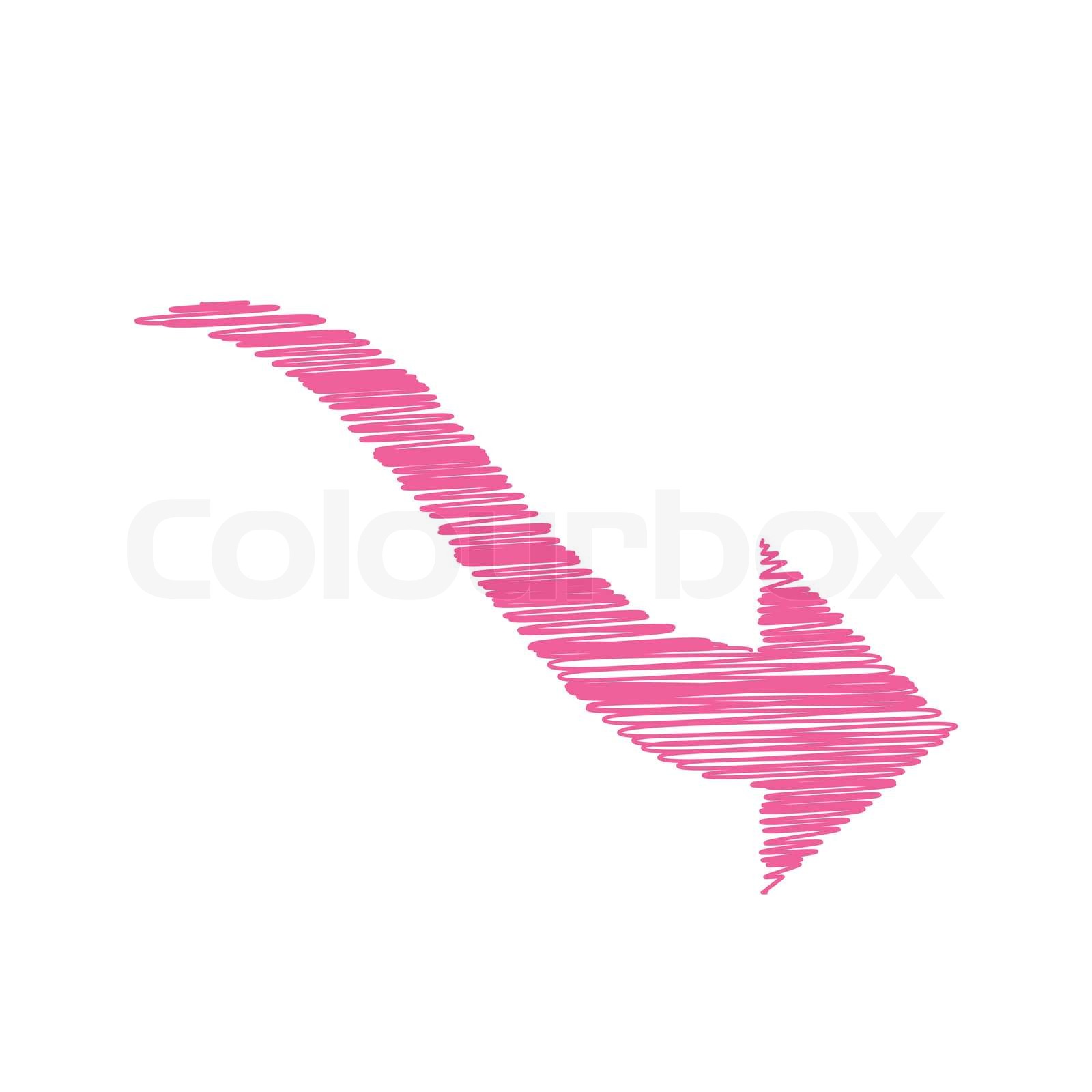 Arrow drawing in pink | Stock vector | Colourbox