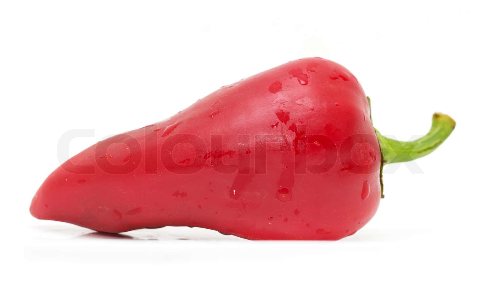 rote Paprika auf einem weißen Hintergrund | Stock Bild | Colourbox