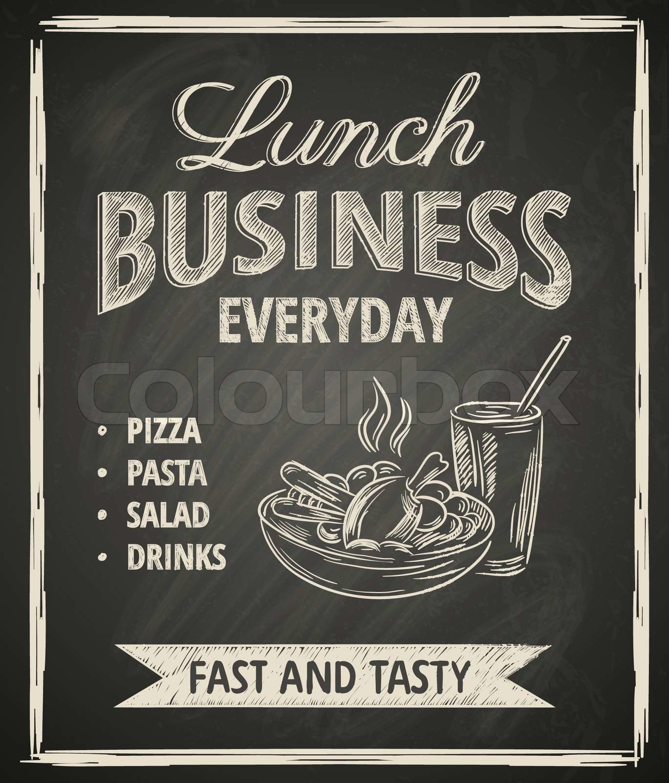 Business lunch poster | Stock vector | Colourbox