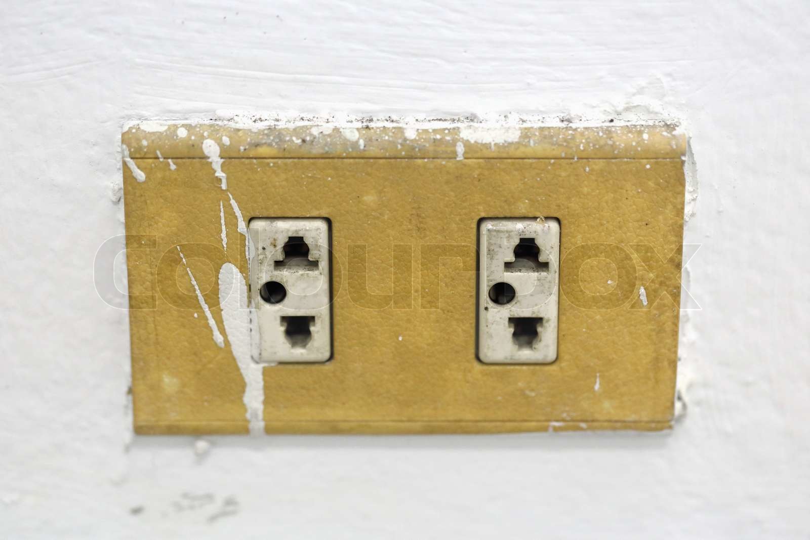 Old electrical outlet | Stock image | Colourbox