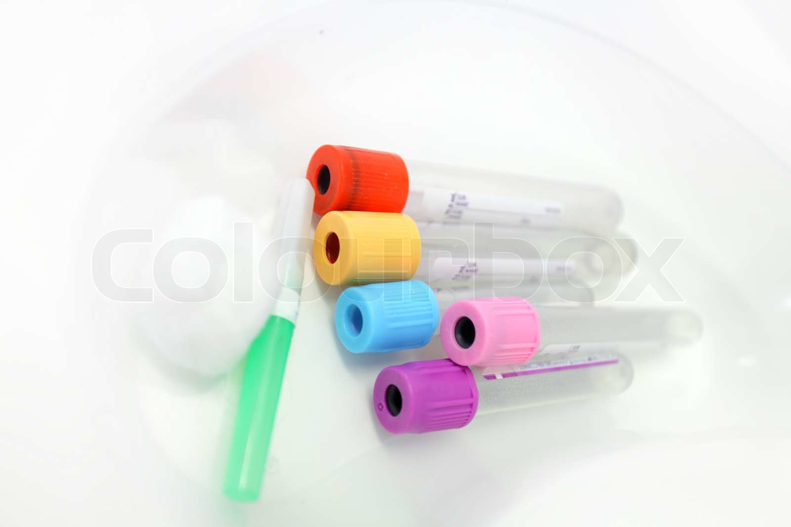 Pathology blood collecting tubes | Stock image | Colourbox