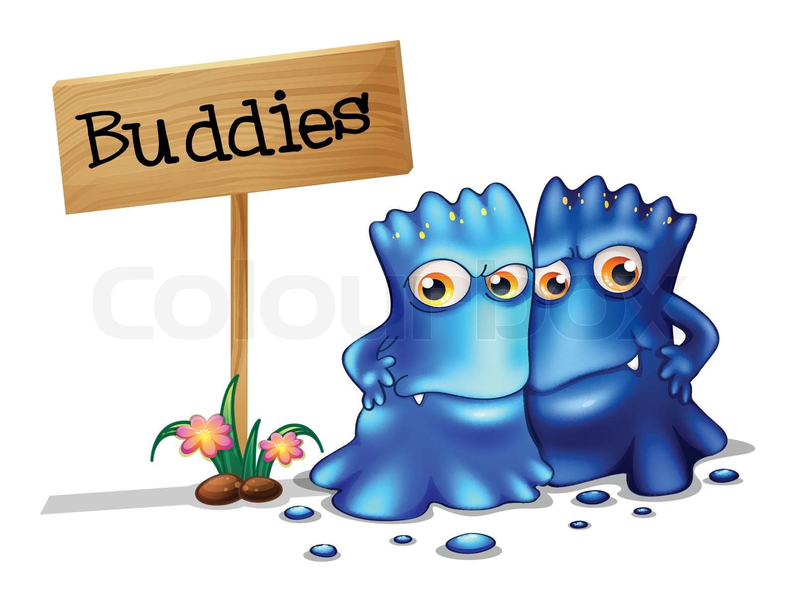 tegning, venner, sten | Stock vektor | Colourbox