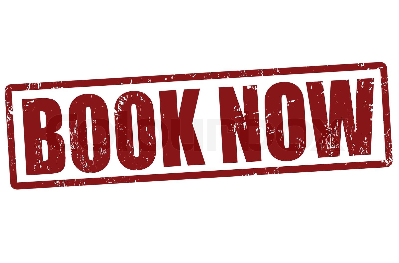 Book now stamp | Stock vector | Colourbox