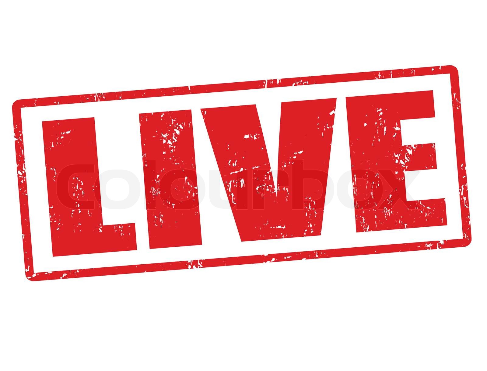 Live stamp | Stock vector | Colourbox