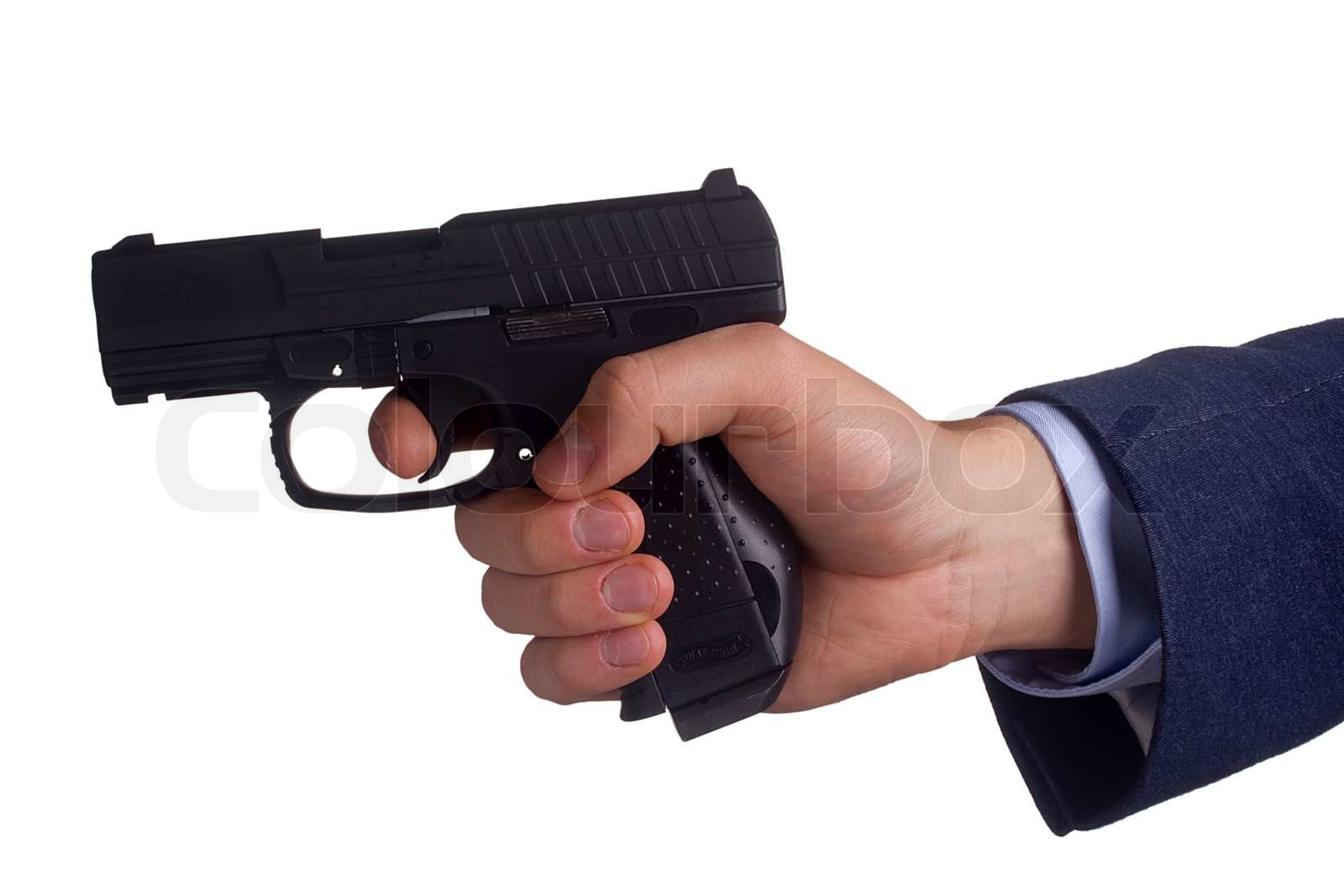 Hand with gun | Stock image | Colourbox
