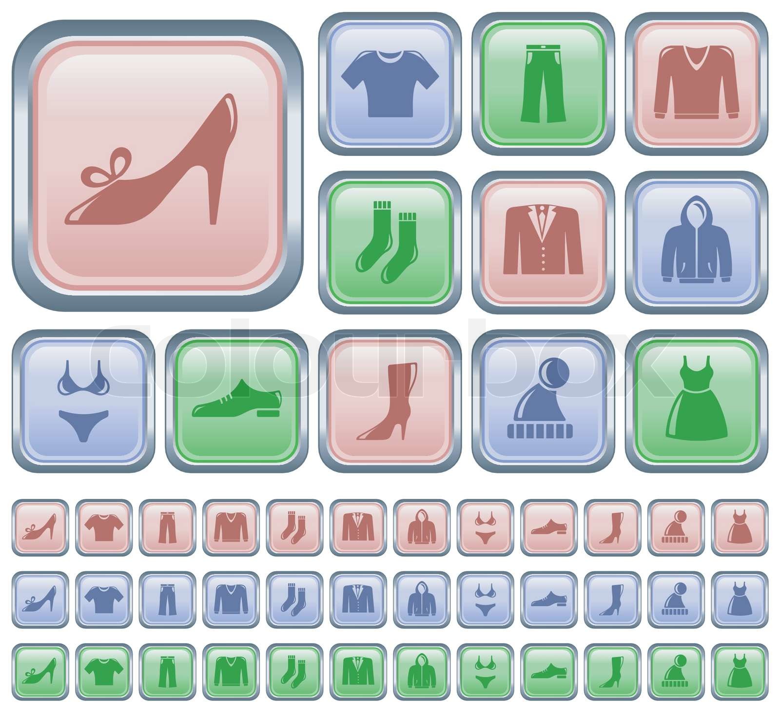 Clothes buttons | Stock vector | Colourbox