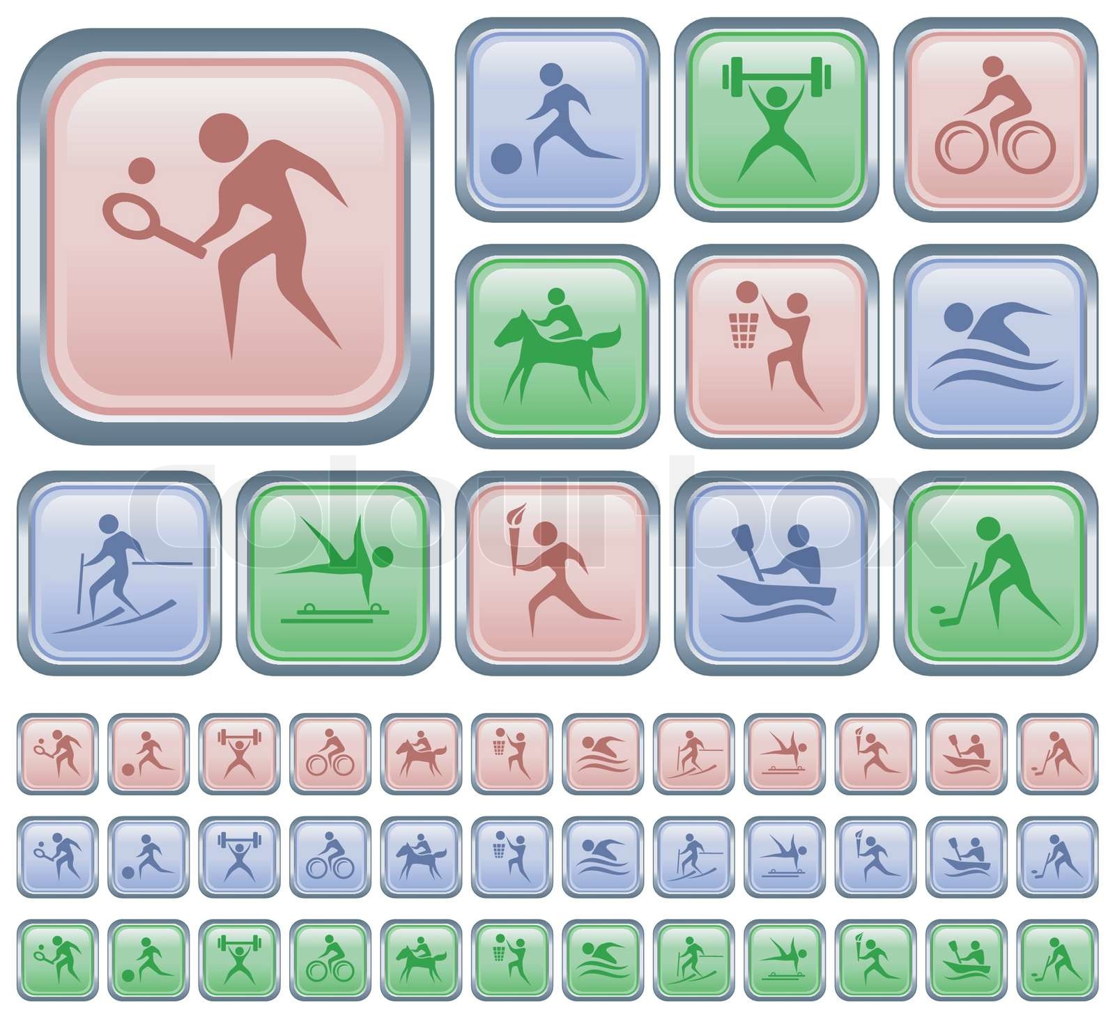 Sport buttons | Stock vector | Colourbox