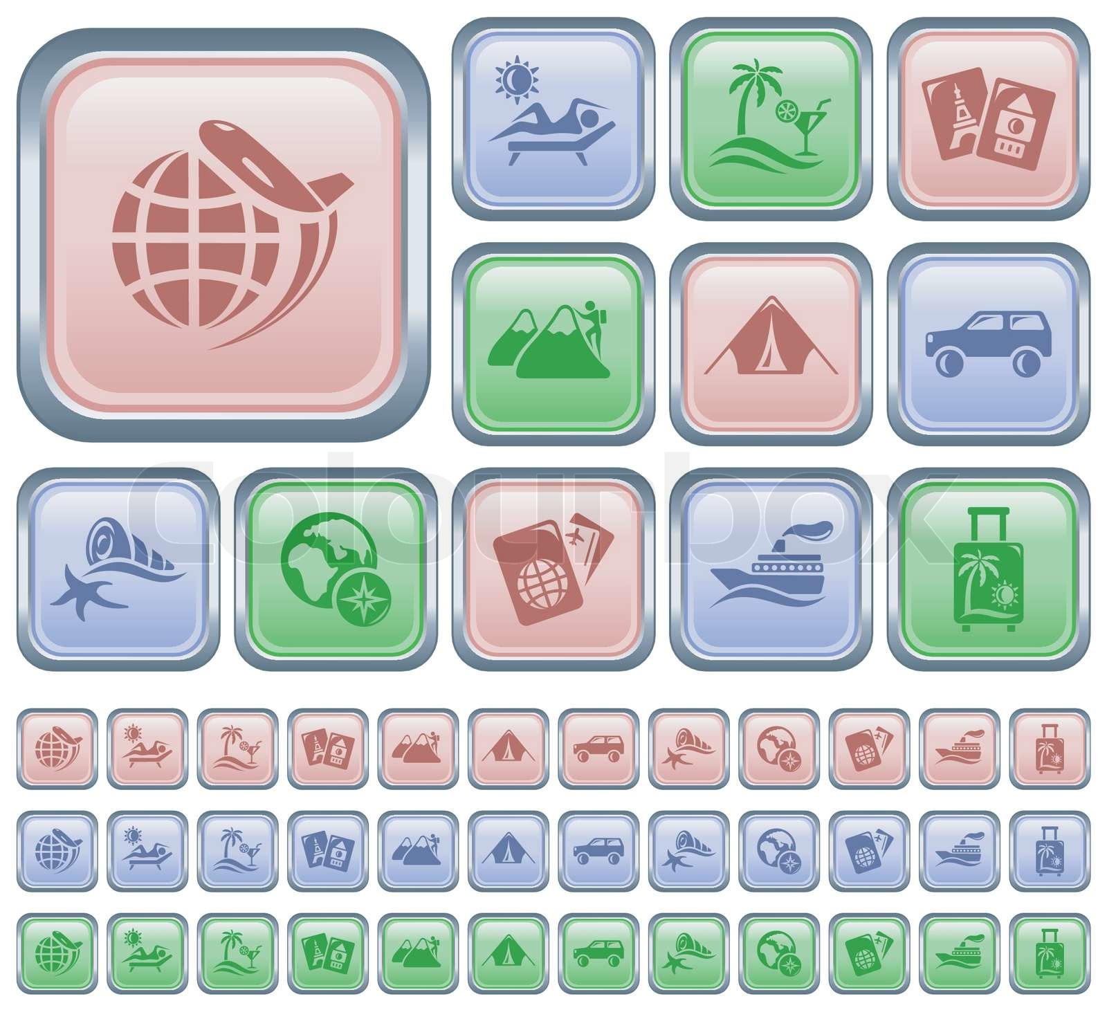 Vacation buttons | Stock vector | Colourbox