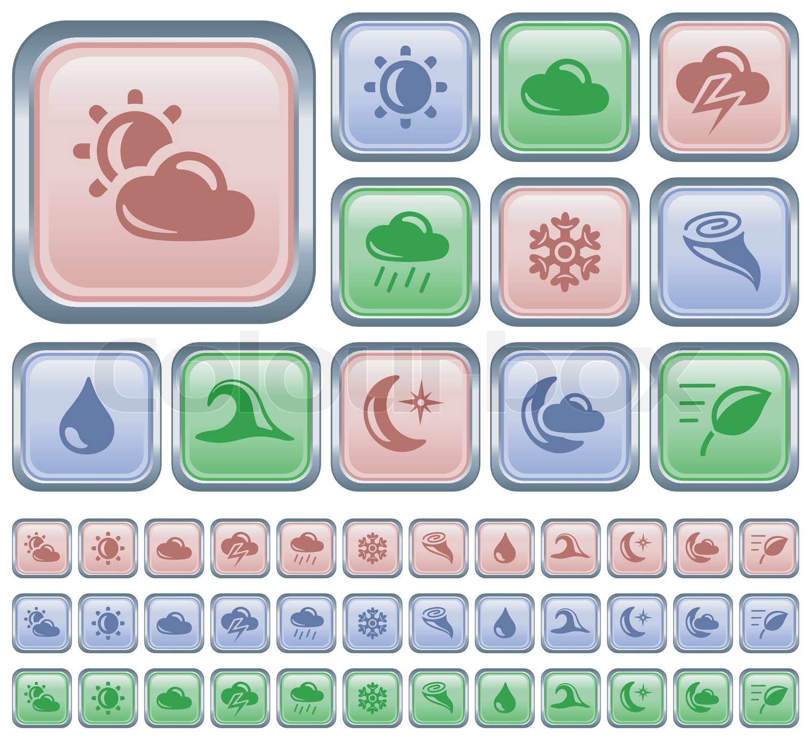 Weather buttons | Stock vector | Colourbox
