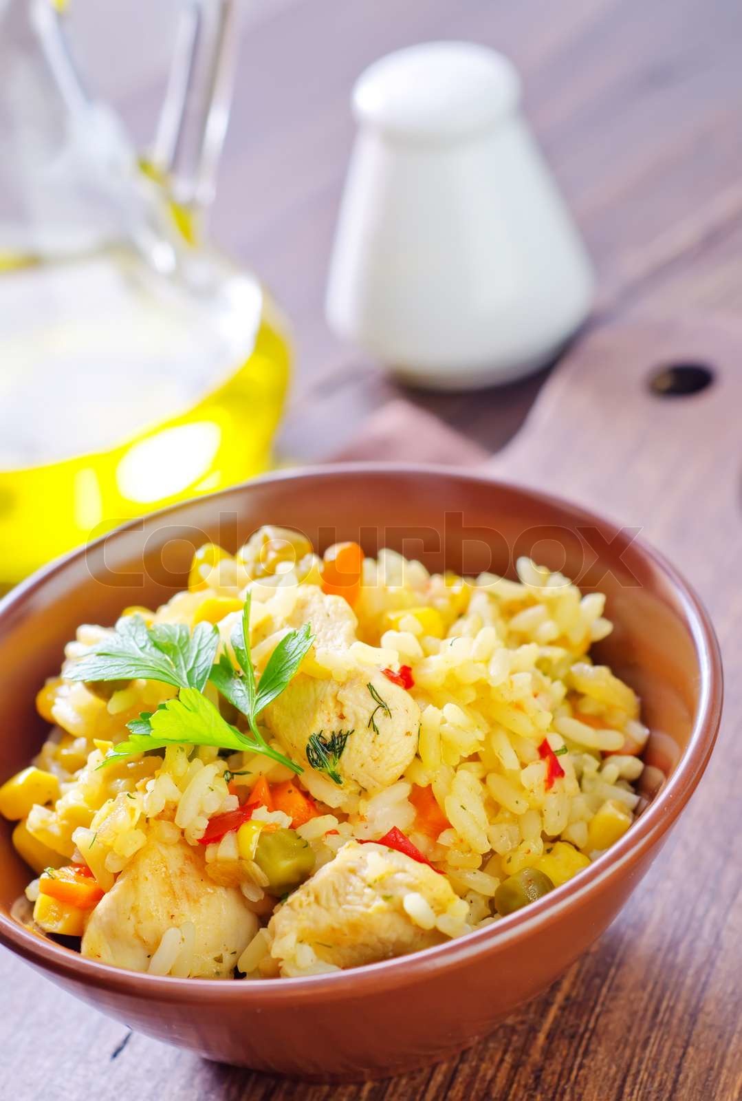 ris med kød, | Stock foto | Colourbox